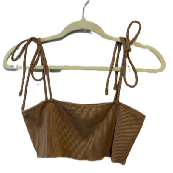 Princess Polly | Tops | Princess Polly Tie Strap Ribbed Crop Top | Poshmark